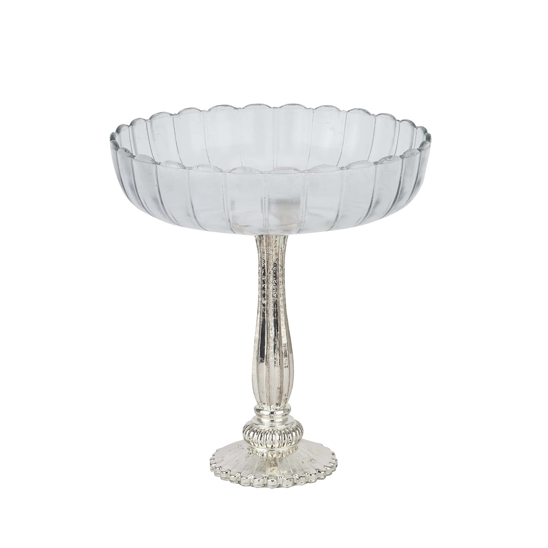 Large Fluted Glass Display Bowl - Dukes Home Interiors