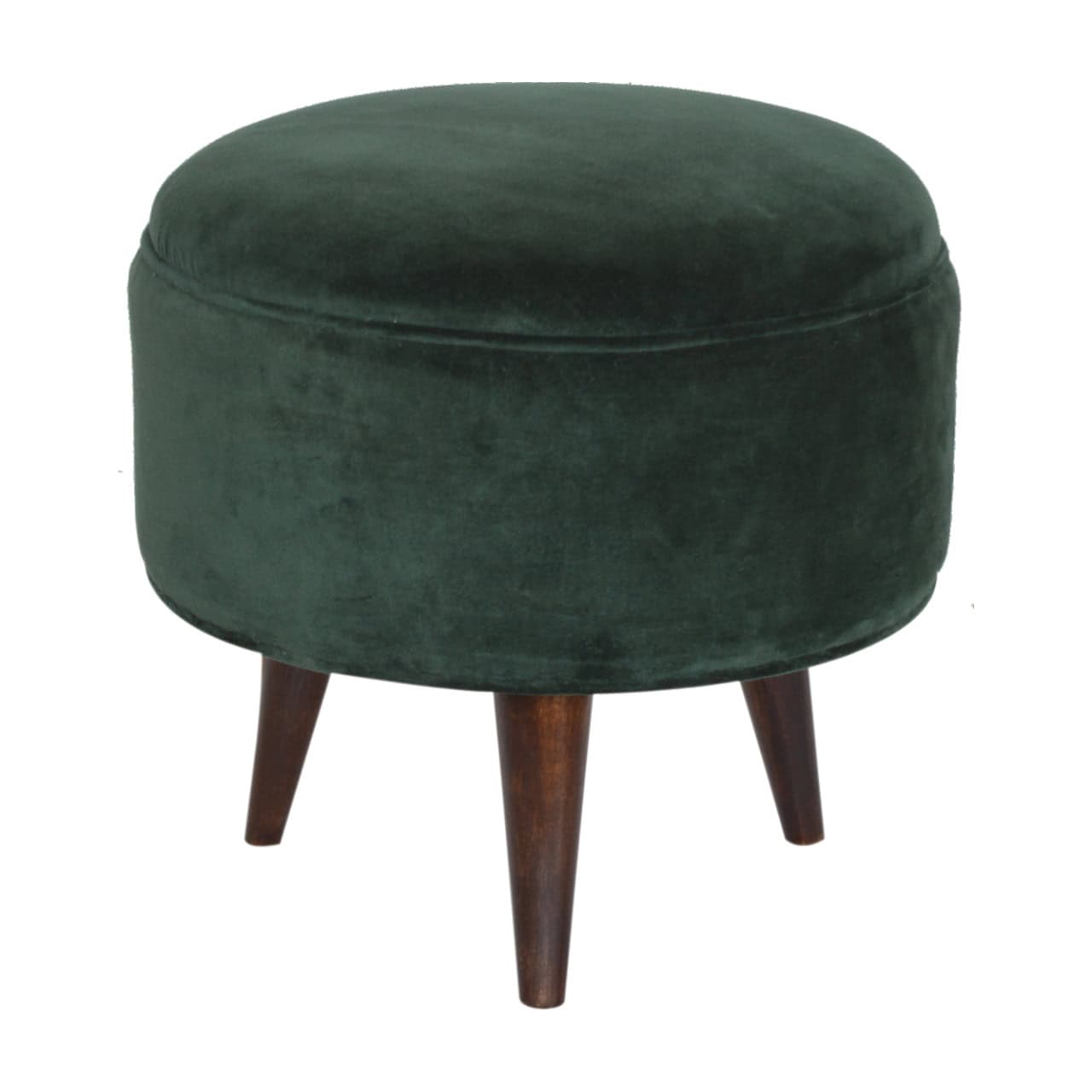 Emerald Green Velvet Nordic Stool - Dukes Home Interiors